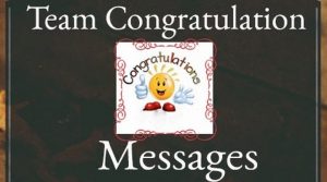 Team Congratulations Messages | Best Message