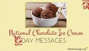 National Chocolate Ice Cream Day Messages and Greeting Image