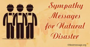 Sympathy Messages for Natural Disaster | Condolence Messages